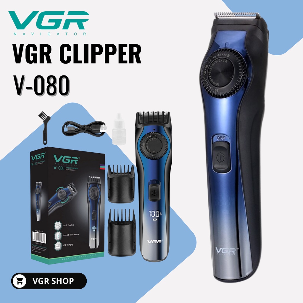 VGR V-080 ปัตตาเลี่ยนตัดผม ไร้สาย ปัตตาเลื่ยนตัดผม | Shopee Thailand