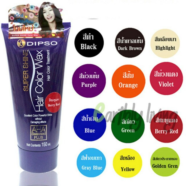 Dipso Hair Color Wax แว๊กซ์เปลี่ยนสีผม ดิปโซ ไม่มีแอมโมเนีย 150มล. ...