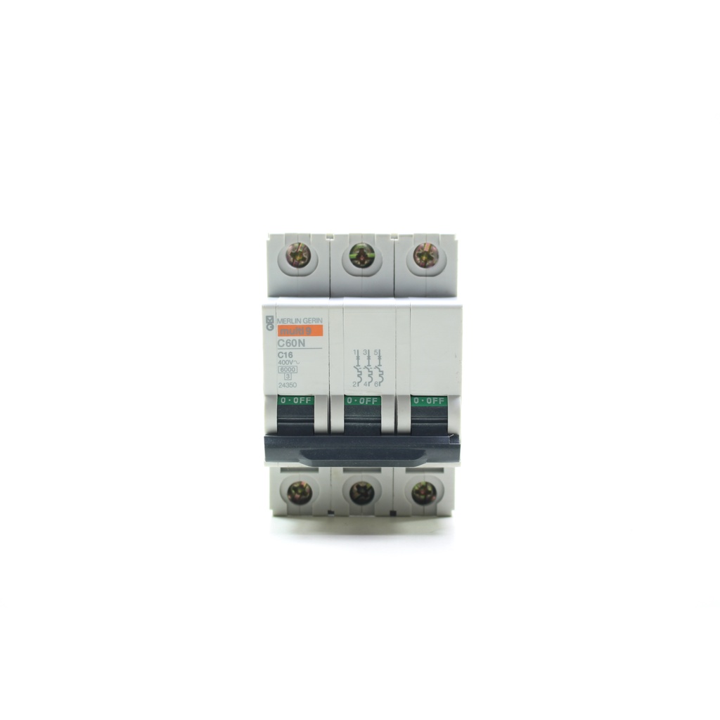 24350 C60N C16 MERLIN GERIN Schneider Electric Miniature Circuit Breaker MCB C60N 3P 16A MERLIN ...