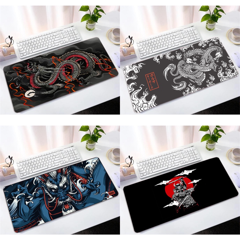 Master of The Devil Japan Mouse Pad คีย์บอร์ดเล่นเกมสีดําและสีขาวแผ่น ...