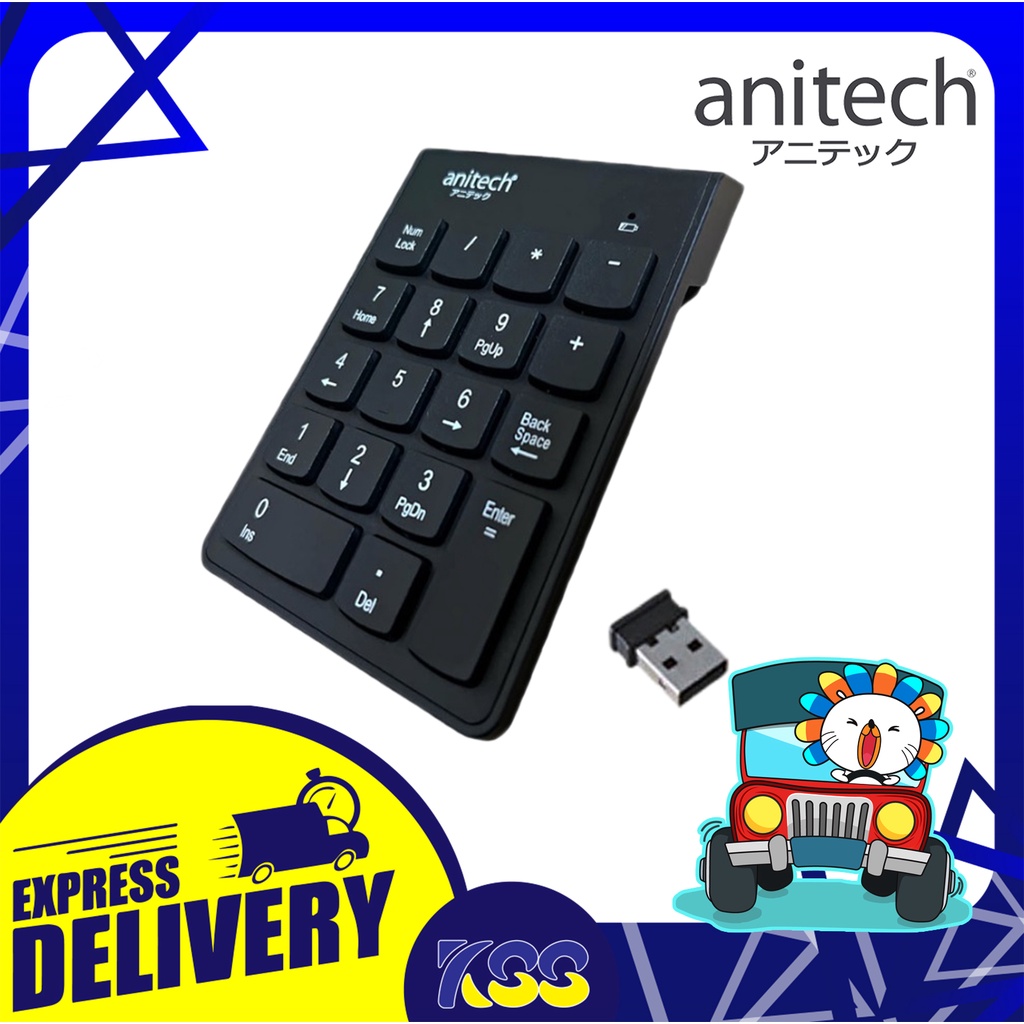แป้นตัวเลข คีย์บอร์ดตัวเลขไร้สาย คีย์บอร์ดไร้สาย Anitech N184 Wireless Numeric Keypad รับประกัน ...