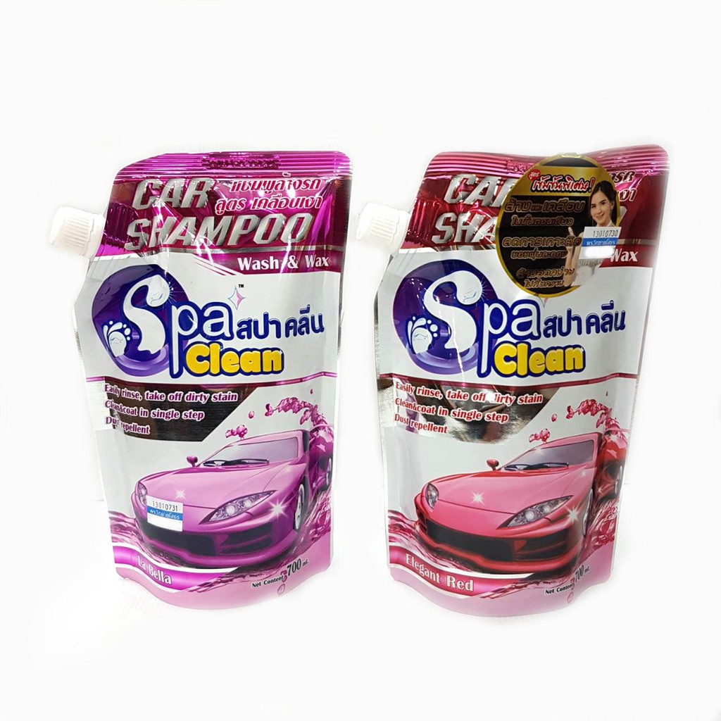 Spa clean เเชมพูล้างรถสูตรเคลือบเงาขนาด 700 ml. | Shopee Thailand