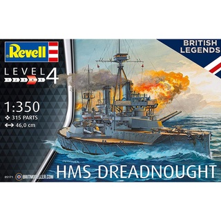 พลาสติก โมเดล REVELL ประกอบ สเกล 1/350 HMS Dreadnought (05171) | Shopee ...