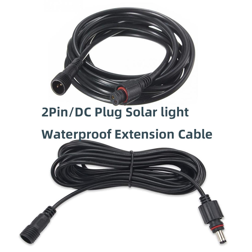 Solar light Waterproof Extension Cable 2Pin/DC plug male to female 3m ...