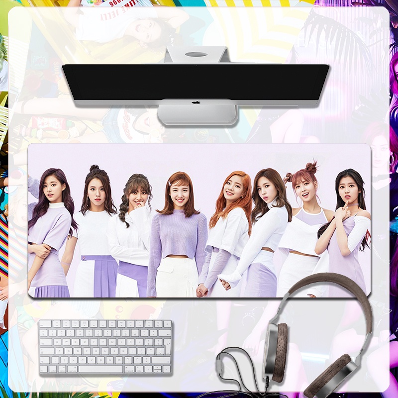 แผ่นรองเมาส์เล่นเกม K-Pop Star Twice Mouse Pad ขนาดใหญ่พิเศษกันลื่น ...
