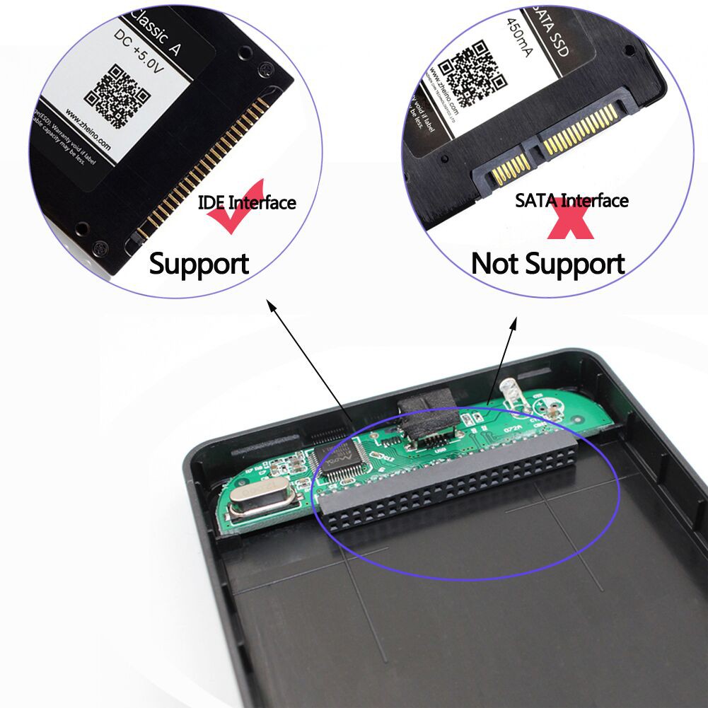 Zheino 2.5 USB 2.0 44PIN IDE/PATA Hard Drive Disk HDD External ...