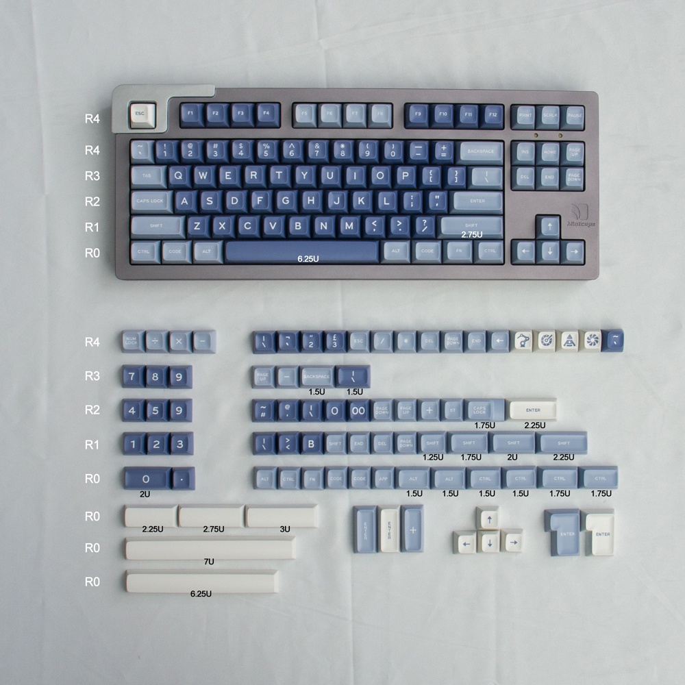 [โค้ดคุ้มลด 20%] Keycap SA Profile 170 Key Double shot ใส่ได้เกือบทุก ...