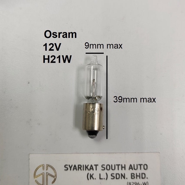 12v H21W 21W สัญญาณหลอดไฟ Osram 64136 BAY9s สัญญาณโคมไฟที ่ จอดรถ Mercedes BMW หมายเลขแผ ่ นไฟ ...
