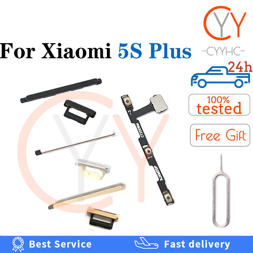 ปุ่มปรับระดับเสียง ปุ่มเปิดปิด สายเคเบิลอ่อน สําหรับ Xiaomi Mi 5S Plus 5splus อะไหล่เปลี่ยนสาย ...