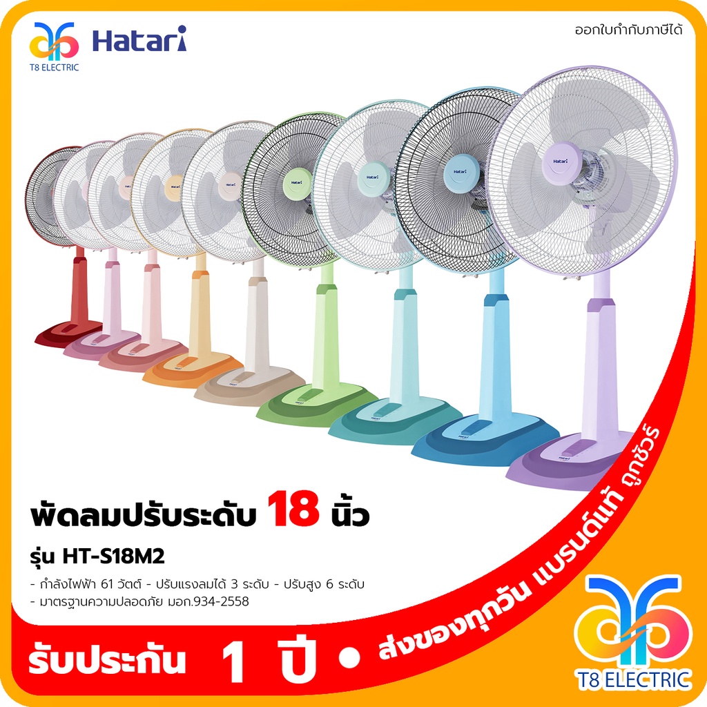 Hatari พัดลม 18 นิ้ว รุ่น HT-S18M2 รับประกันสินค้า 1 ปี | Shopee Thailand