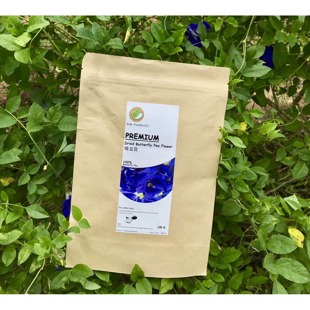 Thai Premium Butterfly Pea Flower Natural Blue Tea 100g. l Healthy ...
