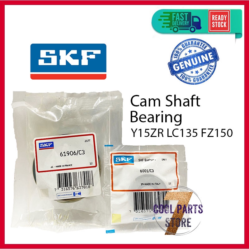 แบริ่งเพลาลูกเบี้ยว Y15ZR LC135 FZ150 C3 SKF Yamaha 61906 6906 6001 C3 ...