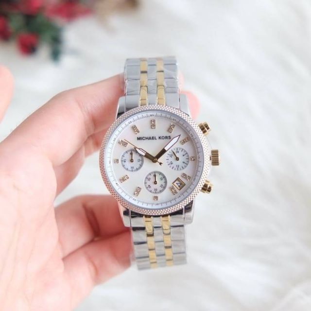 นาฬิกาข้อมือ MICHAEL KORS Ritz #MK5057 Ladies Two-tone Bracelet Watch ...