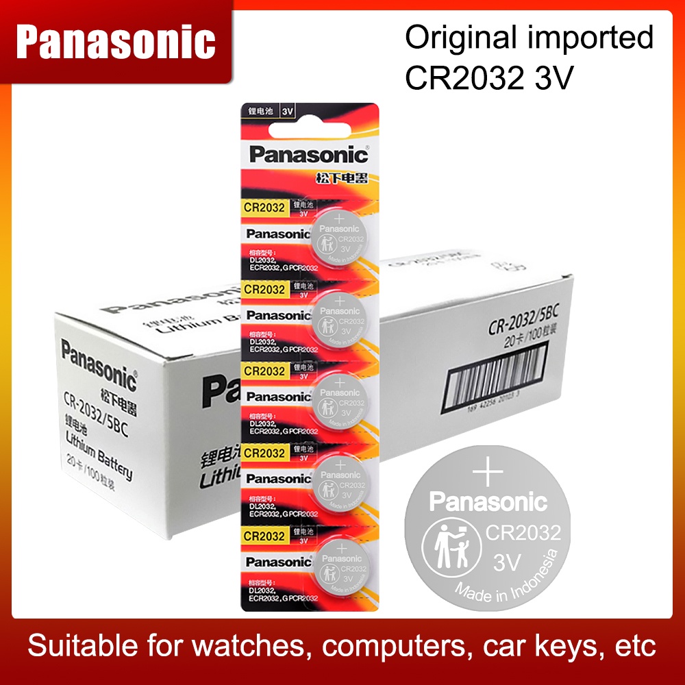 Panasonic Original CR2032 DL2032 ECR2032 BR2032 2032 CR 2032 3V Lithium ...