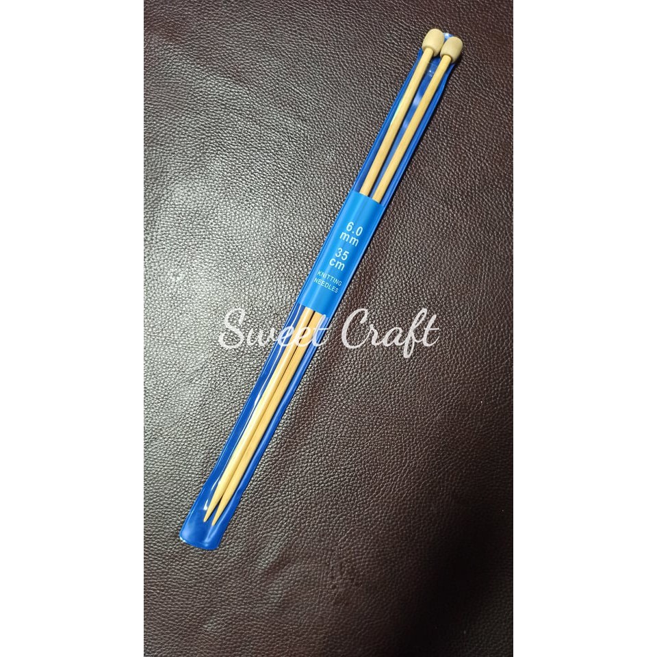 อุปกรณ์การถัก ไม้นิตติ้ง ไม้ไผ่ มีหลายขนาดให้เลือก | Shopee Thailand