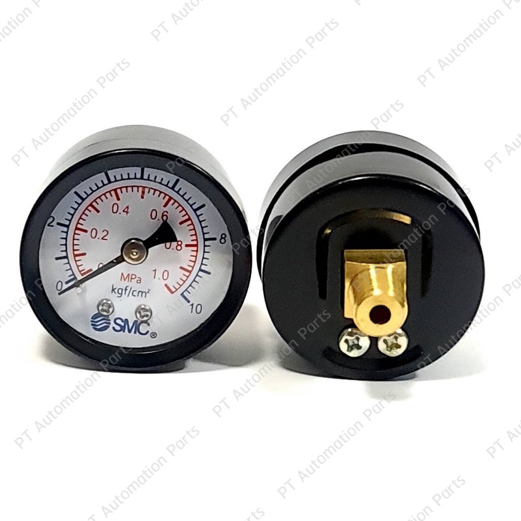 Pressure Gauge SMC Y-40Z เกจวัดแรงดันลม แบบเข็ม Range 0-1MPa (0-10kgf/cm2) Port size R1/8 เกลียว ...