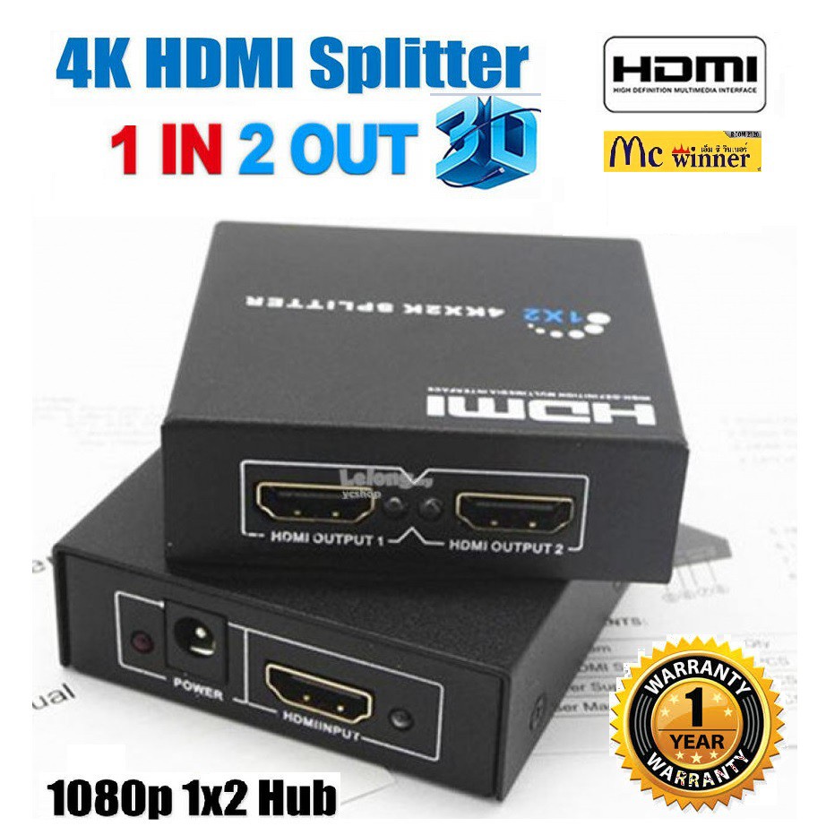 OEM HDMI SPLITTER 4K * 2K 1 in 2 Out Full HD 1080p Video 1X2 HDMI ...