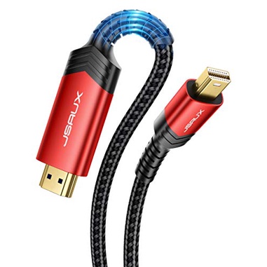 JSAUX MINI DP DisplayPort TO HDMI Thunderbolt 2 TO HDMI NYLON Braid ...
