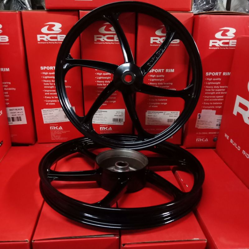 ล้อแม็ก(Racing Boy) ขอบ 17 CLICK 125 สีดำเต็ม รหัสสินค้า RCB-HS510RR ...
