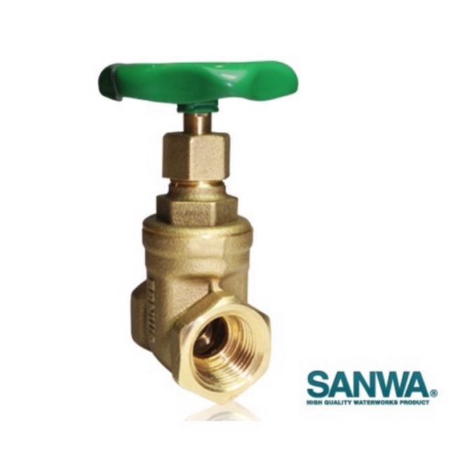 ประตูน้ำ (Gate Valve) SANWA〽️ทองเหลือง คุณภาพดี ขนาด 1-2”- 2” | Shopee ...