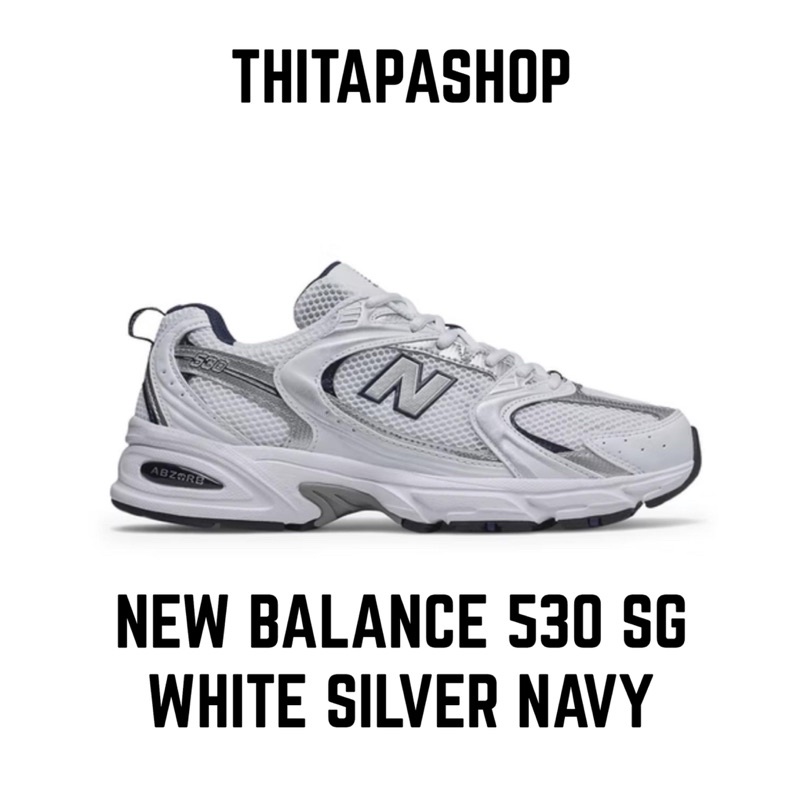 NEW BALANCE 530 SG WHITE SILVER NAVY | Shopee Thailand