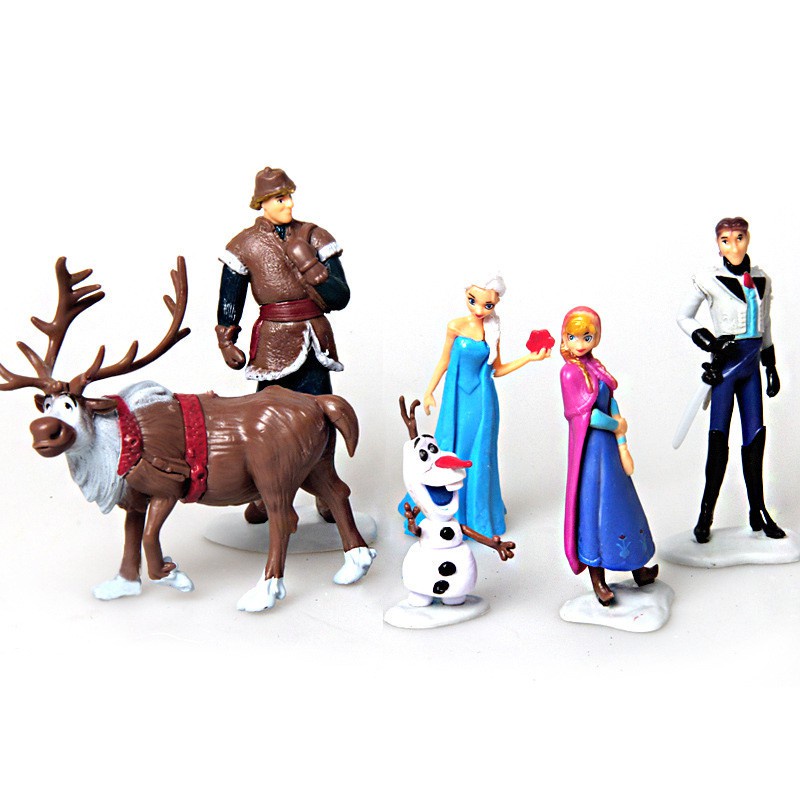 Frozen 2 Figures 5/6Pcs Toys Gift Set Elsa Anna Kristoff Olaf Sven Cake Toppers | Shopee Thailand