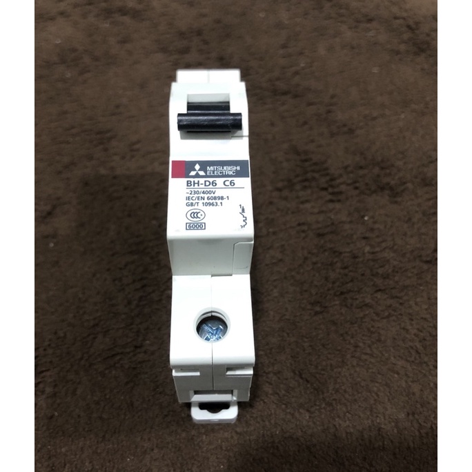 BH-D6 C6 1P 6A MITSUBISHI Miniature Circuit Breaker | Shopee Thailand