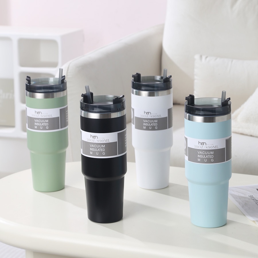 HAN แก้วเก็บความเย็น 30oz 890ml สแตนเลสแท้ รับประกันไอน้ำไม่เกาะแก้ว ขนาด 30ออนซ์ พร้อมส่งจากไทย ...