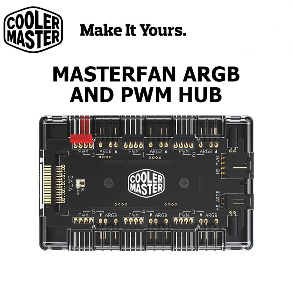 Cooler Master MASTERFAN ARGB & PWM Hub 6 Ports (MFX-ZHHN-1NNN6-R1 ...