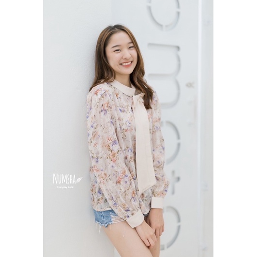 Numsha Brand / ชีฟองคอโบว์ใหญ่ NB22012 | Shopee Thailand