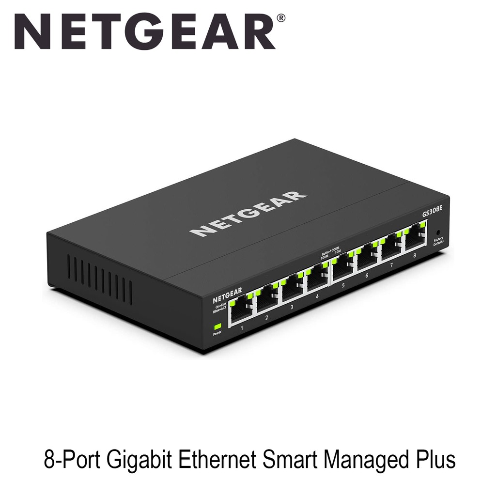 NETGEAR GS308E 8-Port Gigabit Smart Managed Plus Switch ประกันศูนย์ไทย ...