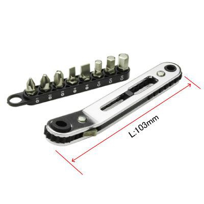 ชุดดอกบิต 8 เบอร์ และด้ามขันชนิดบาง ( Ratchet Wrench Thin Type With Bit ...