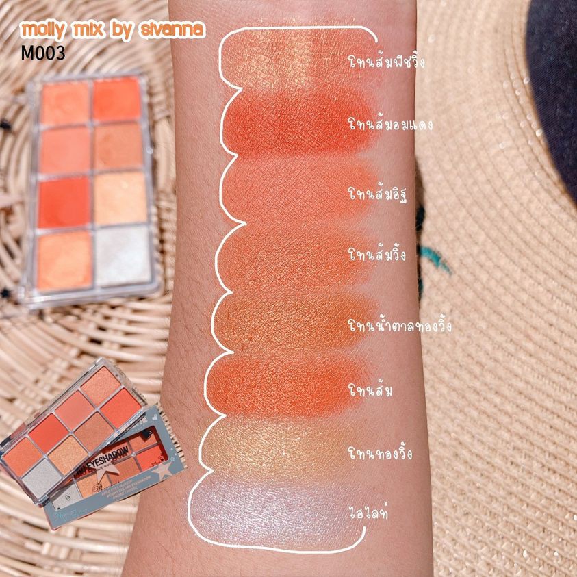 Molly Minx PRO - M003 มอลลี่มิกซ์ อายแชโดว์ เนื้อฝุ่นและชิมเมอร์ กันน้ำ ...