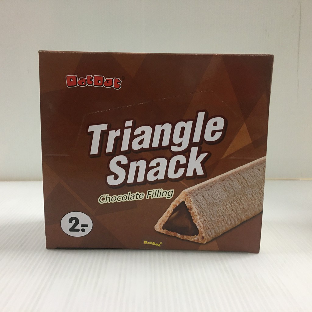 Triangle Snack with (Chocolate / Milk) Filling ขนมอบกรอบสอดไส้ครีม (รส ...