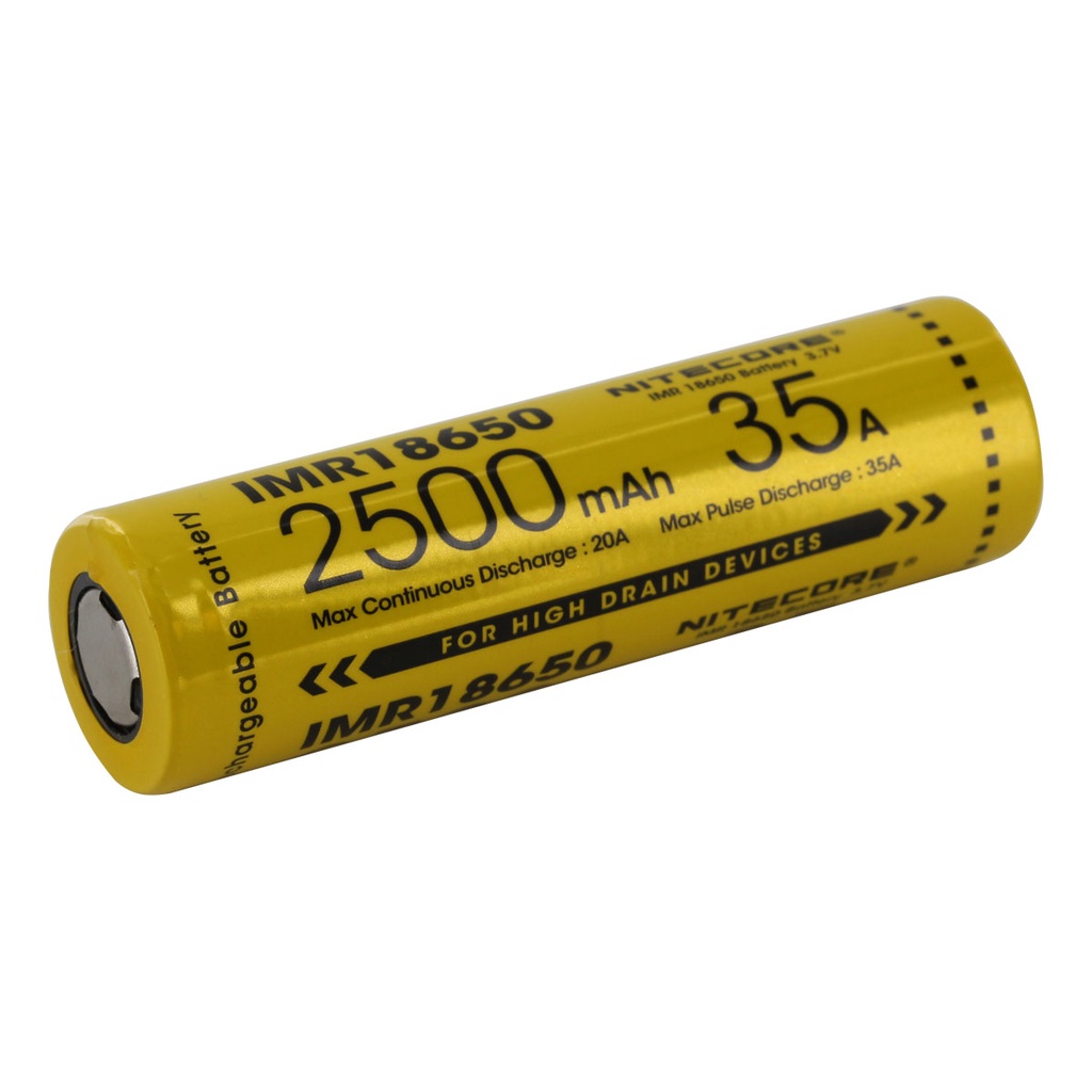 Nitecore IMR 18650 2500mAh 3.7V ไม่มีการป้องกันท่อระบายน้ำสูง 35A ...