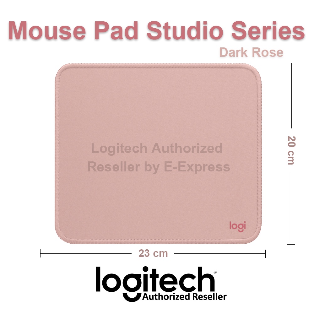 Logitech Mouse Pad Studio Series แผ่นรองเมาส์ สีชมพู ของแท้ (Dark Rose ...