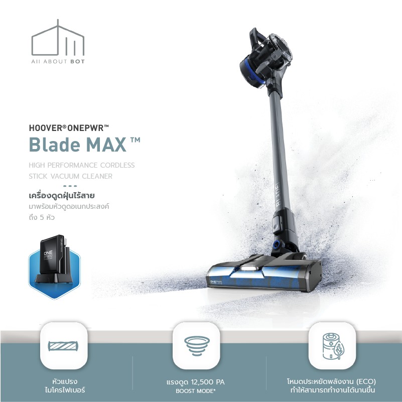 [รับประกัน2ปี] Hoover Blade Max⚡️เครื่องดูดฝุ่นไร้สาย ออกแบบระบบดูดแบบ ...