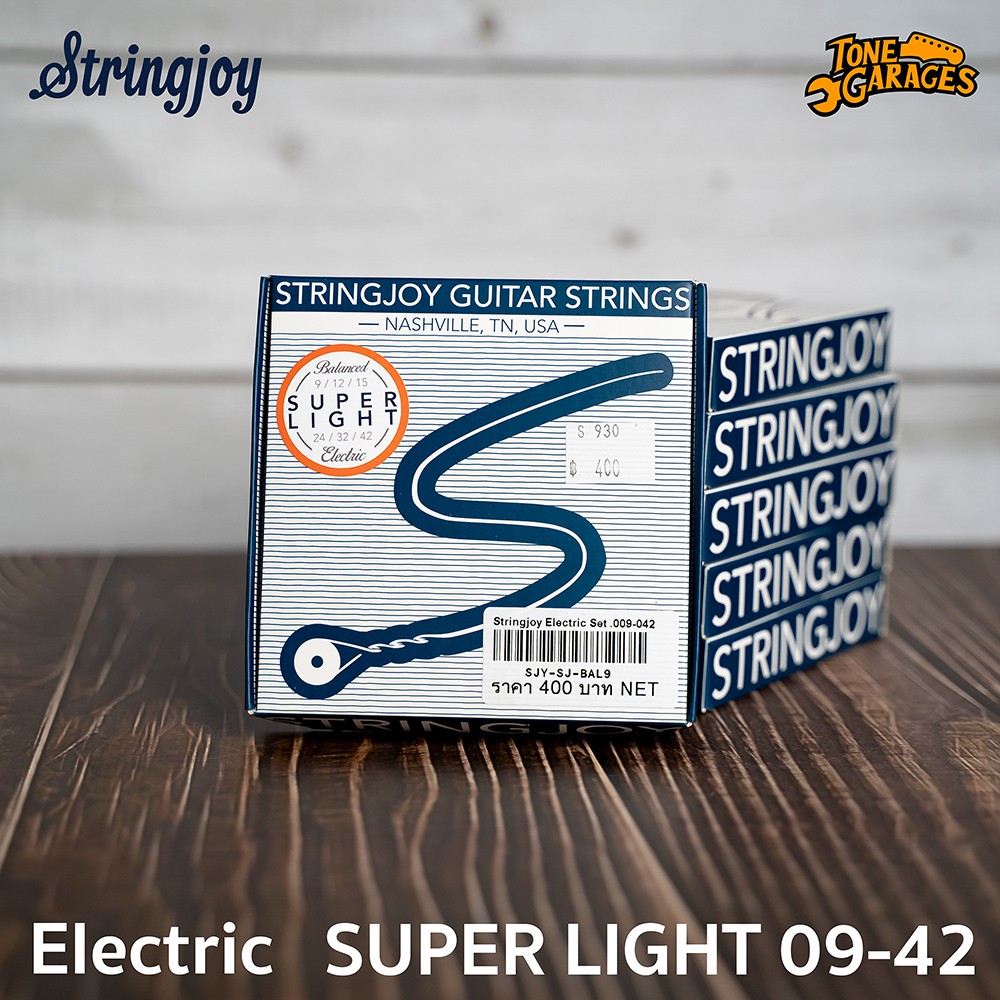 Stringjoy Electric Super Light 09-42 สายกีต้าร์ไฟฟ้า เบอร์ 9 | Shopee ...