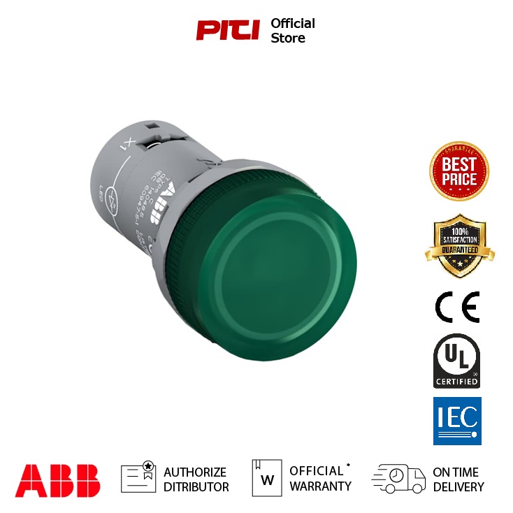 ABB CL2-502G 24VAC/DC Pilot Light ไพล็อทแลมป์ สีเขียว Compact range Pilot devices (With LED ...