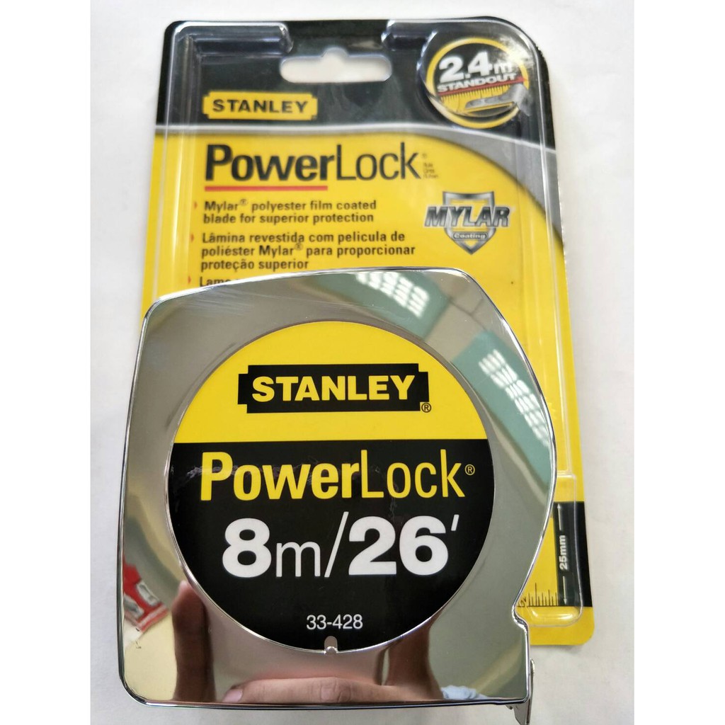 ตลับเมตร 8 เมตร STANLEY PowerLock | Shopee Thailand