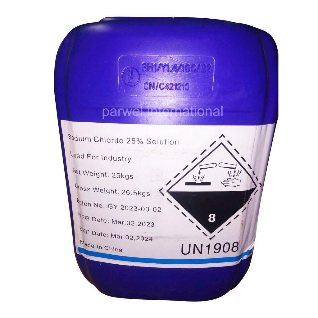 โซเดียมคลอไรท์ (Sodium Chlorite NaClO2) แบบน้ำ ความเข้มข้น 25% Solution ...