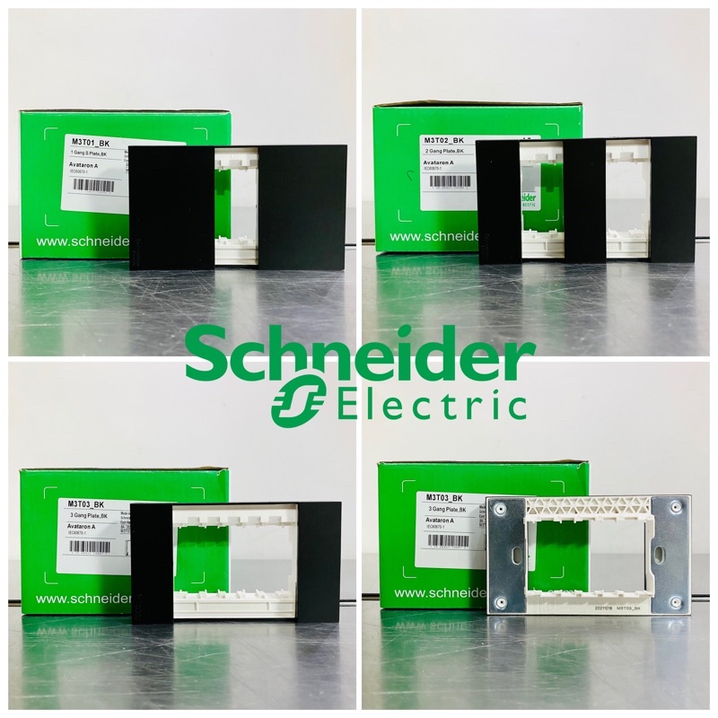 Schneider AvatarOn A ฝา 1 2 3 ช่อง สีดำ รุ่น M3T01_BK M3T02_BK M3T03_BK ...