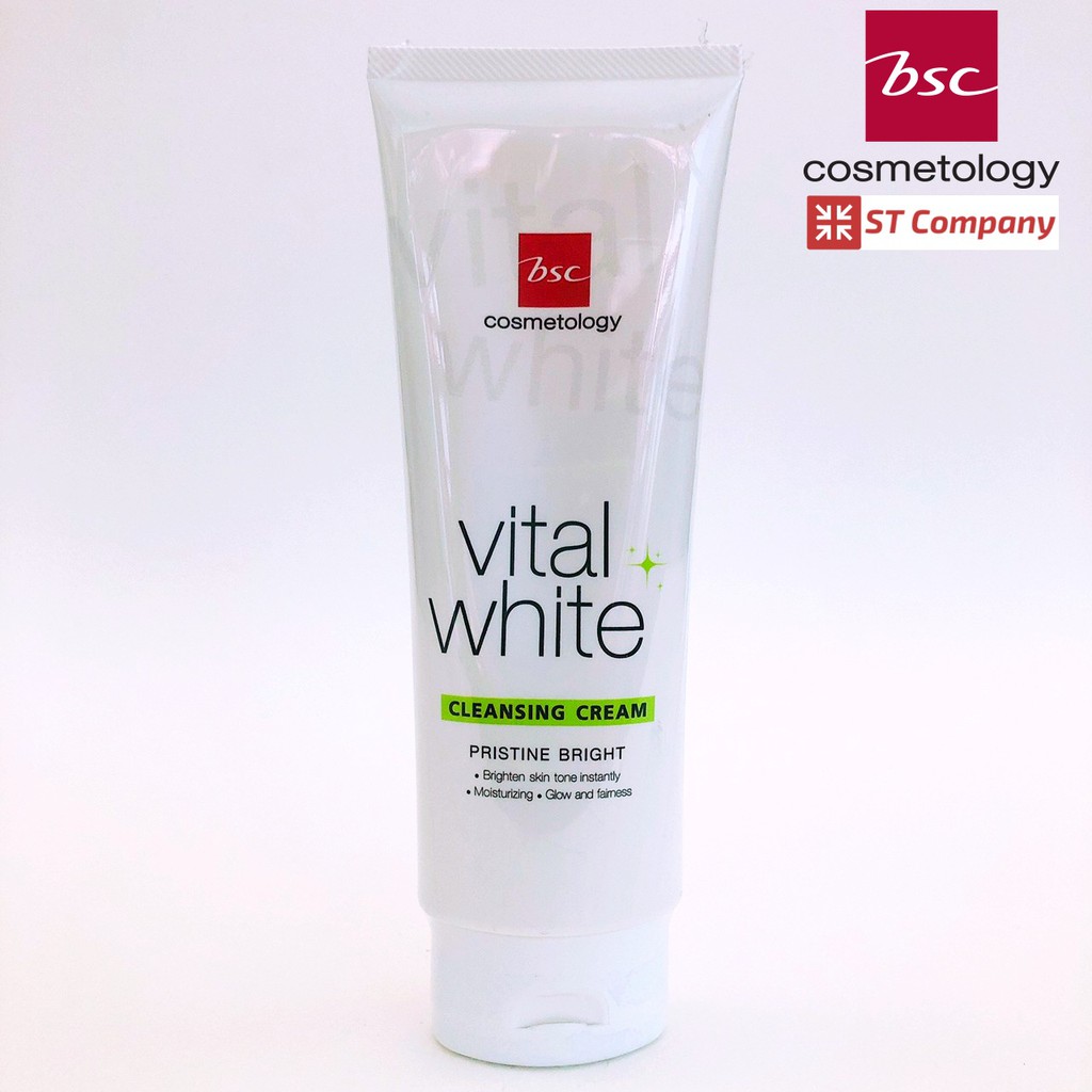 BSC VITAL WHITE CLEANSING CREAM (100 กรัม) ครีมล้างหน้า ครีมล้าง ...