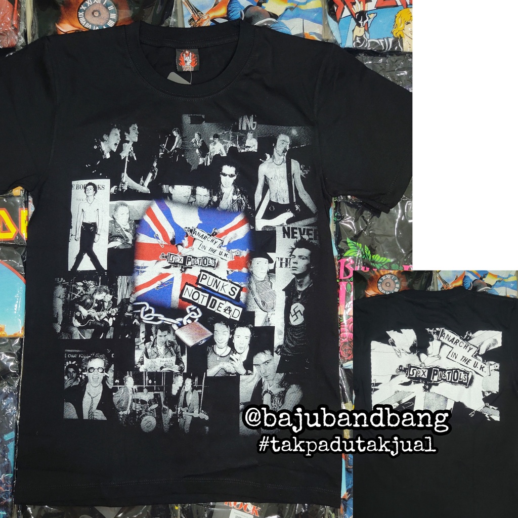 ขายดี เสื้อยืด พิมพ์ลาย Sex Pistols Baju Band God Save The Queen Anarchy In The Uk Rock สไตล์วิน