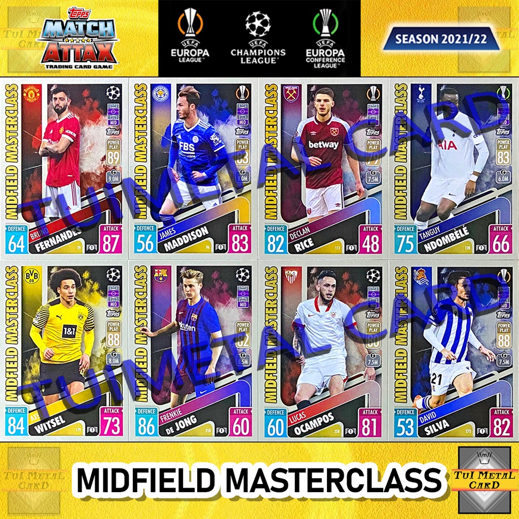 MATCH ATTAX 2021/2022 UEFA CHAMPIONS LEAGUE: MIDFIELD MASTERCLASS การ์ด ...