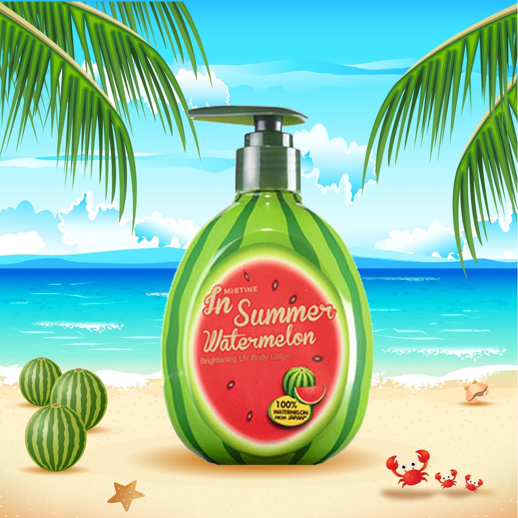 มิสทีน MISTINE IN SUMMER Watermelon Brightening UV Body Lotion 300 ml ...