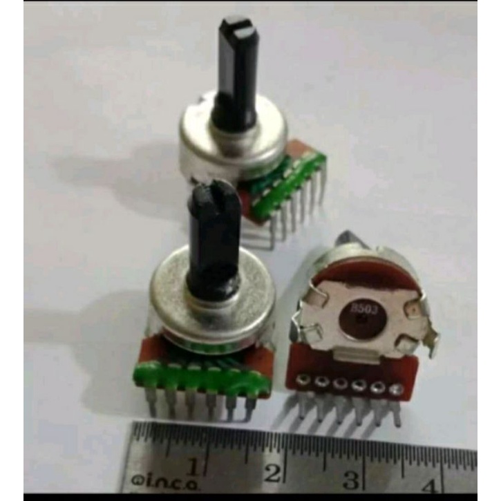 B10K 6ขา B103 10KB วอลลุ่มเครื่องเสียง VRปรับเสียงsize:ใหญ่ แกนครึ่งวง ...