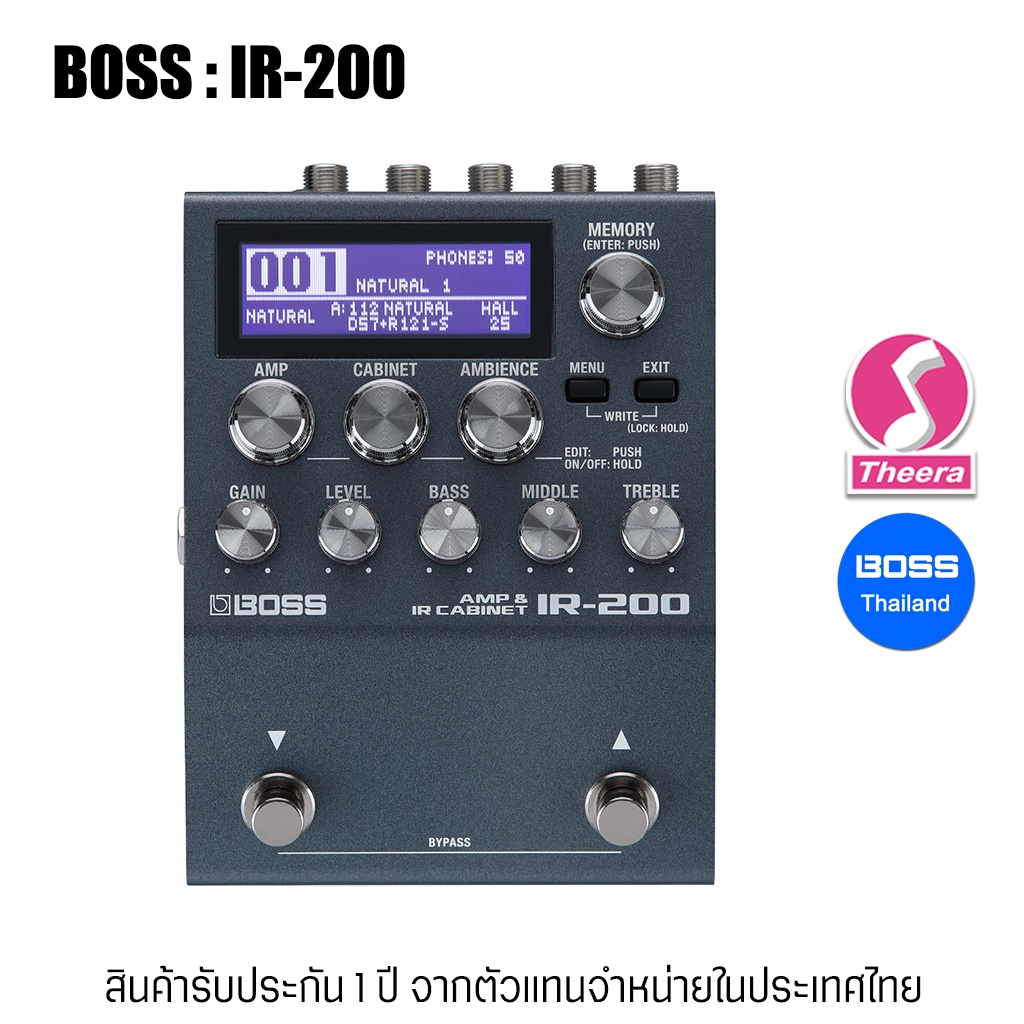 BOSS IR-200 Amp & IR Cabinet IR200 เอฟเฟ็กต์กีตาร์ BOSS EFFECT IR200 ...