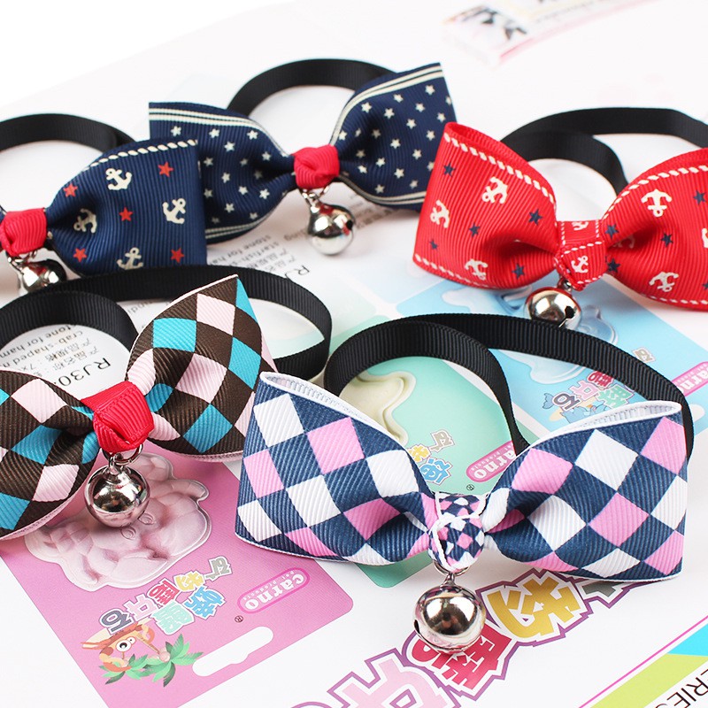 ปลอกคอ มีโบว์+กระดิ่ง ปลอกคอสัตว์เลี้ยง ผูกโบว์+กระดิ่ง NAF4 | Shopee ...