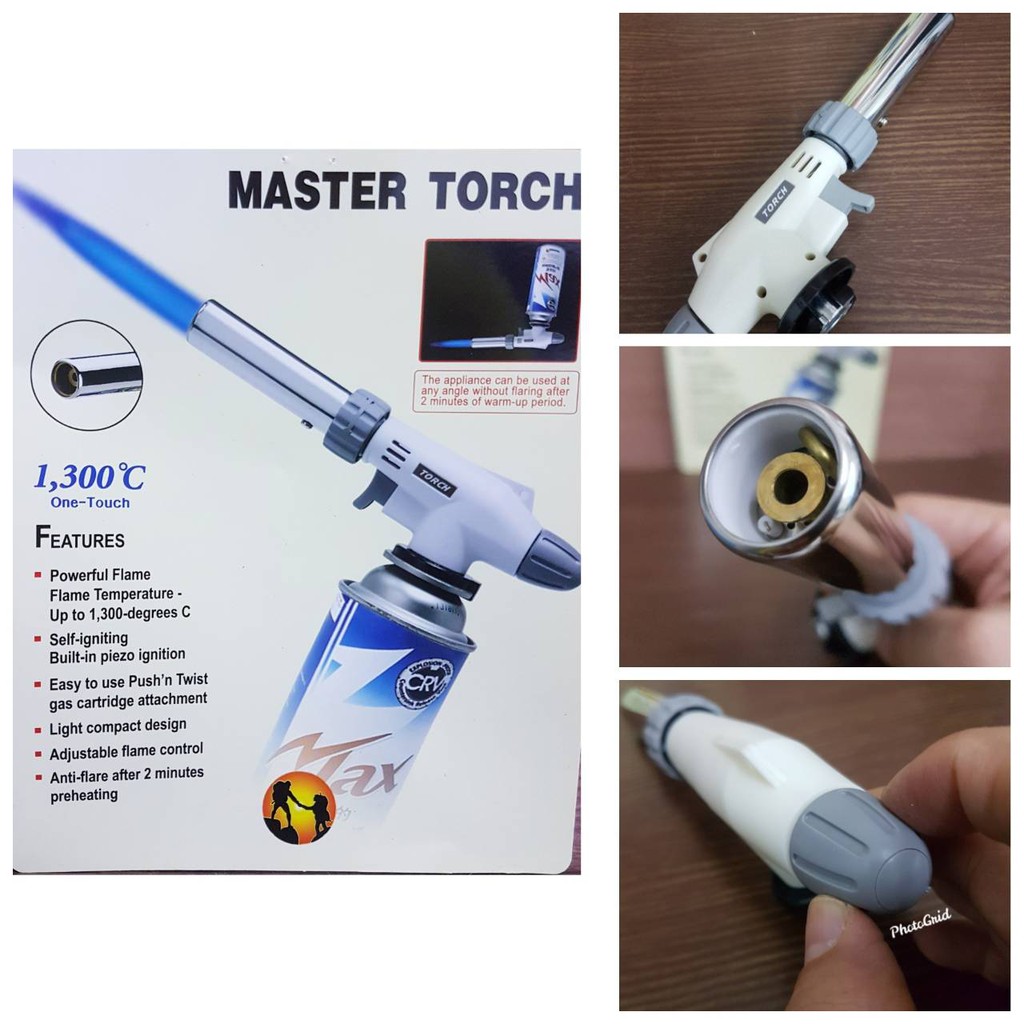 Multi Purpose GAS Torch WS-516C หัวพ่นไฟทำอาหาร จุดไฟได้ในตัว พ่นความร้อนสุง มีปุ่มปรับเร่งลดแรง ...